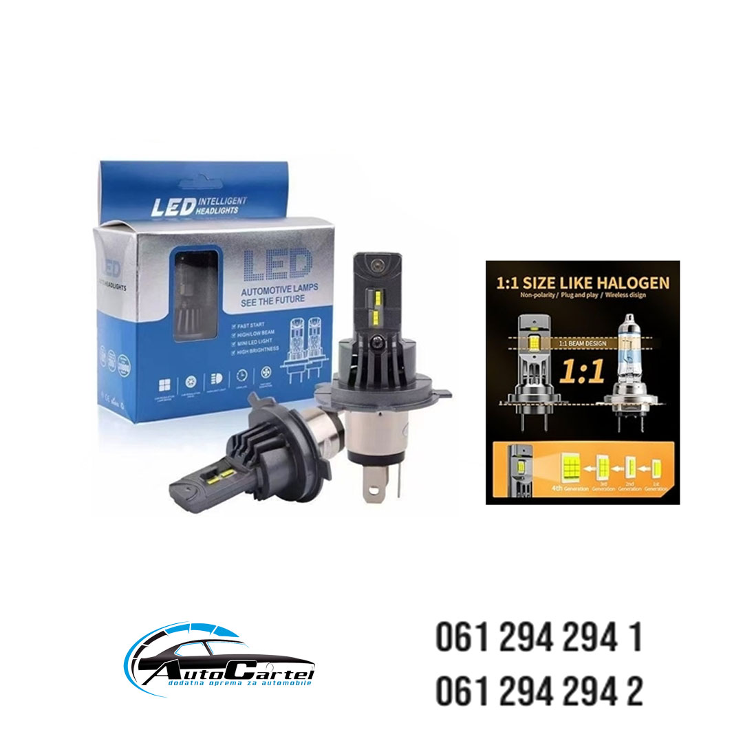 H4 LED SIJALICE PRO 6000 LUMENA CAN BUS 12V-24V