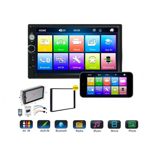 Univerzalna 2 DIN multimedija, touch screen 7 inča